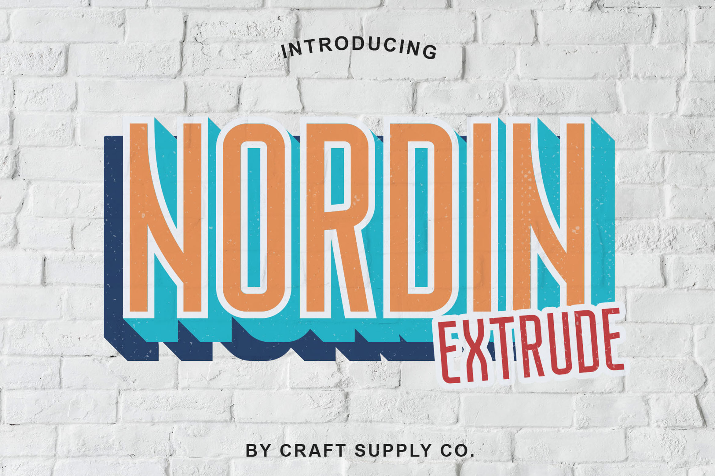 Nordin Extrude Font Family - Craft Supply Co