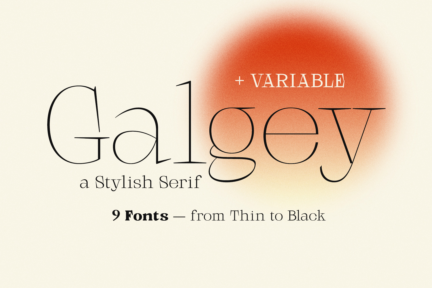 Galgey - Font Family + Variable - Craft Supply Co
