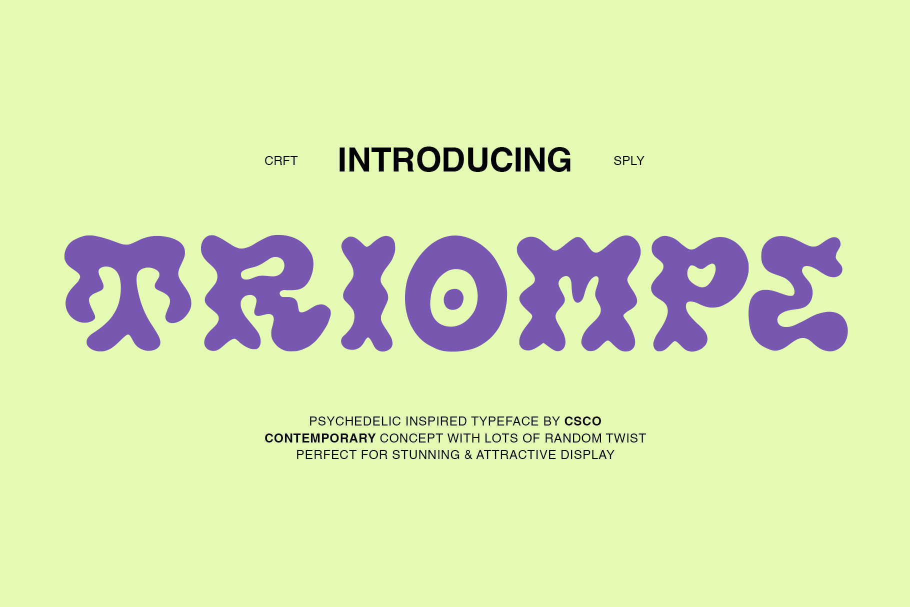 Triompe Psychedelic Typeface - Bold Typeface for Vibrant Designs