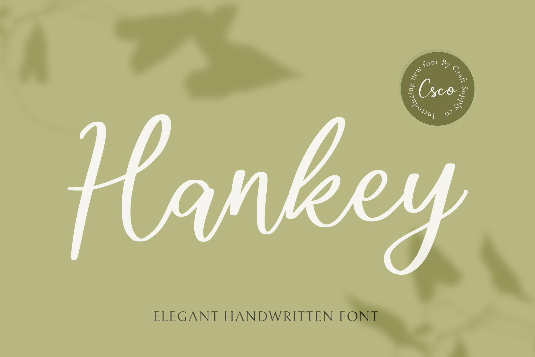 Hankey - Handwritten Font - Craft Supply Co