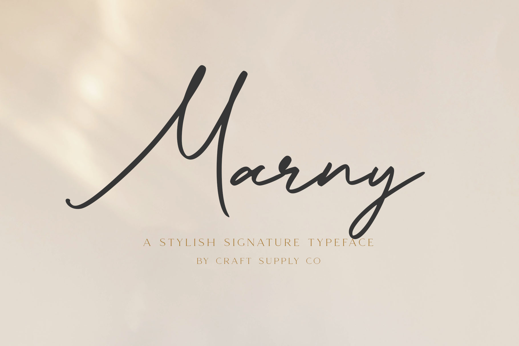 Marny - Stylish Signature Typeface - Craft Supply Co