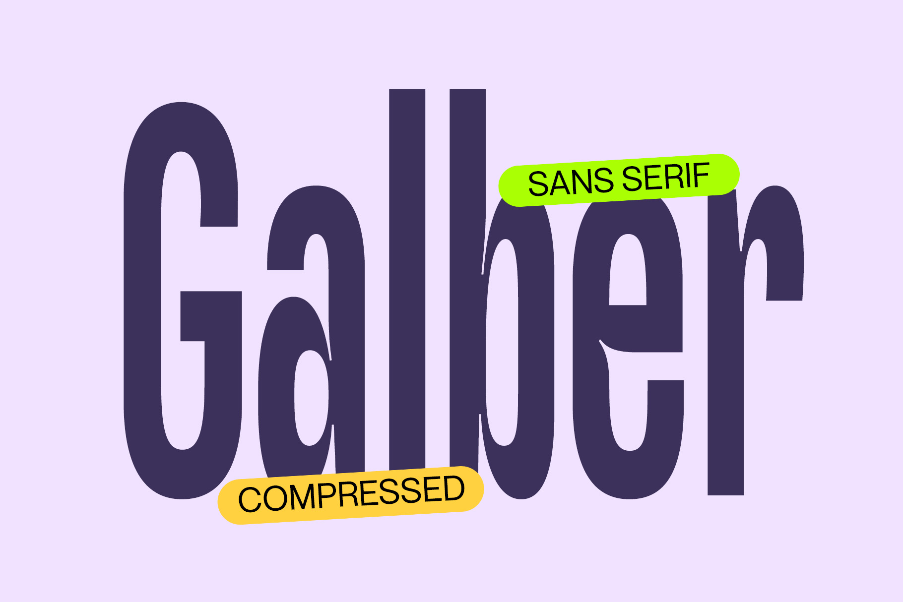 Galber - Compressed Sans Serif - Craft Supply Co