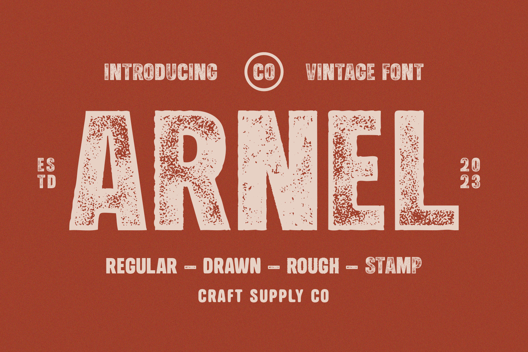 Arnel Vintage Font: Rustic Charm for Authentic Designs - Craft Supply Co
