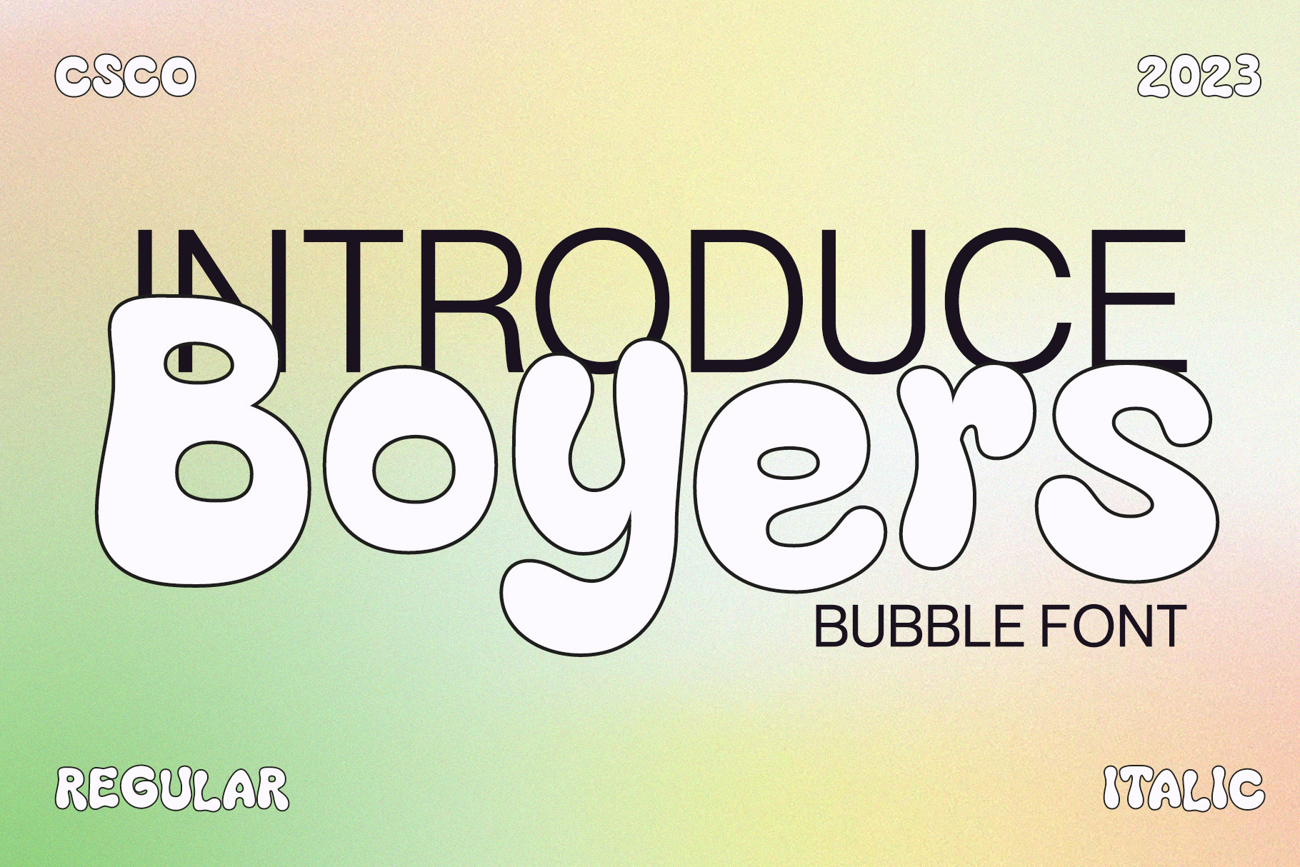 Boyers - Adorable Bubble Font for Creative Projects - Craft Supply Co
