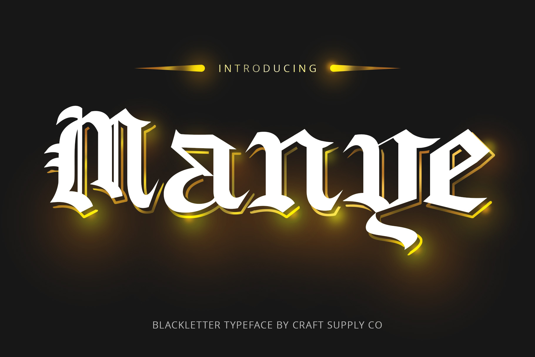 Manye - Captivating Blackletter Font for Unique Displays - Craft Supply Co