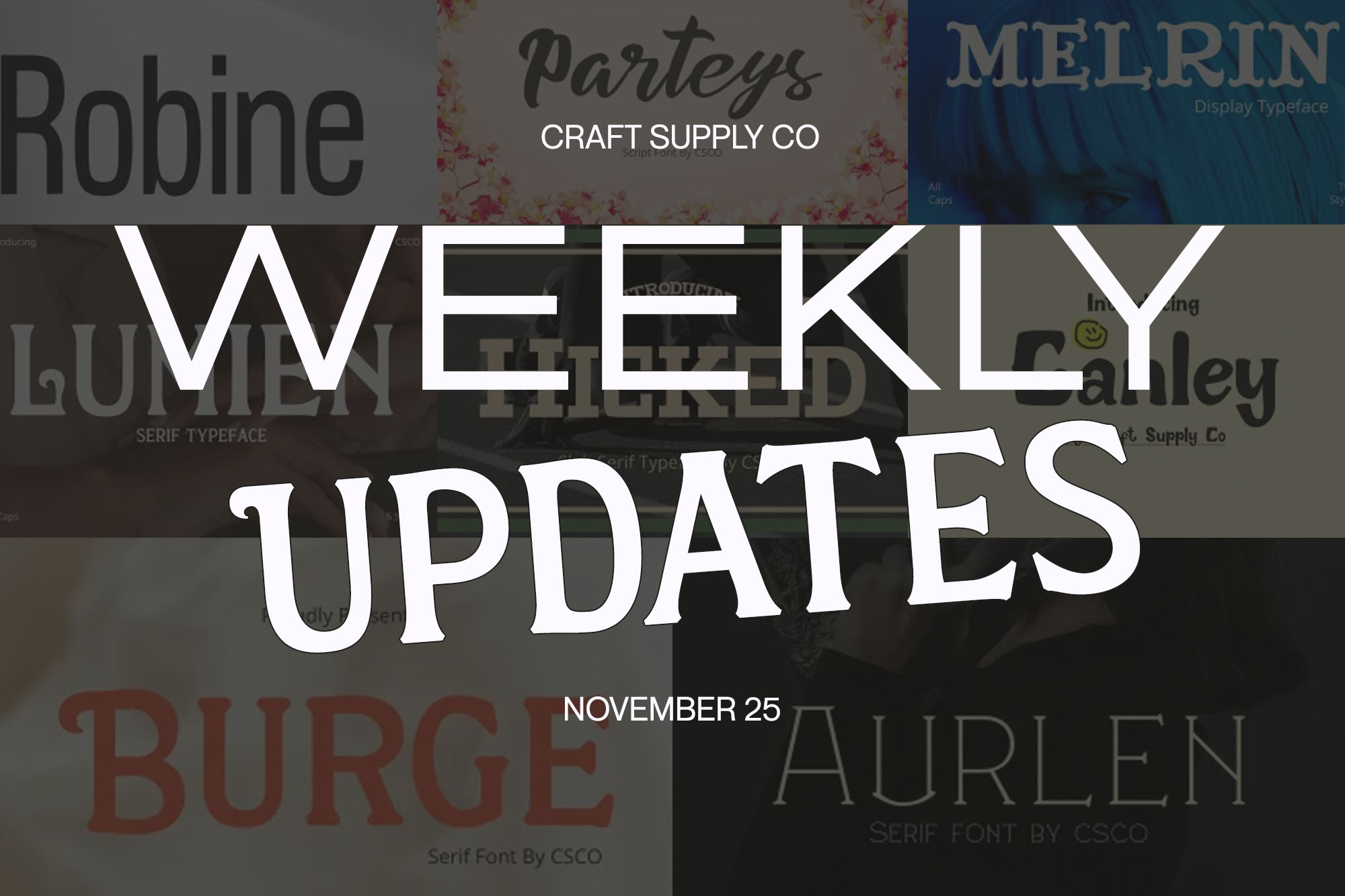 Weekly Updates - November 25 - Craft Supply Co