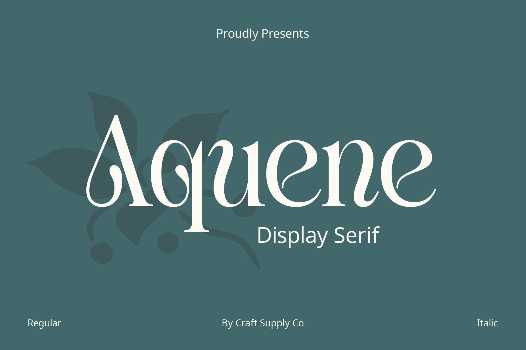 Aquene - Display Serif Font: Captivating Flow and Versatility - Craft ...