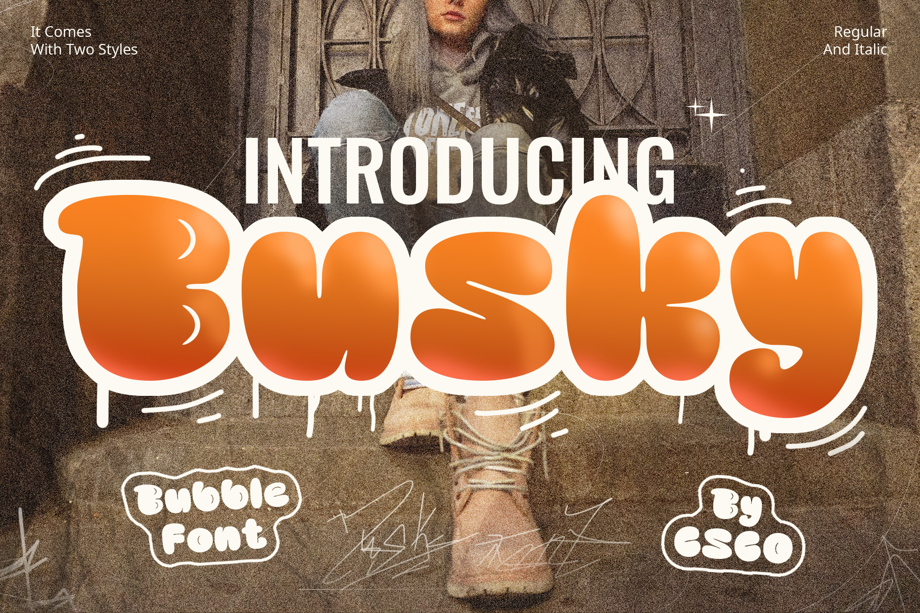Busky Font: Urban Graffiti Style for Dynamic Design - Craft Supply Co