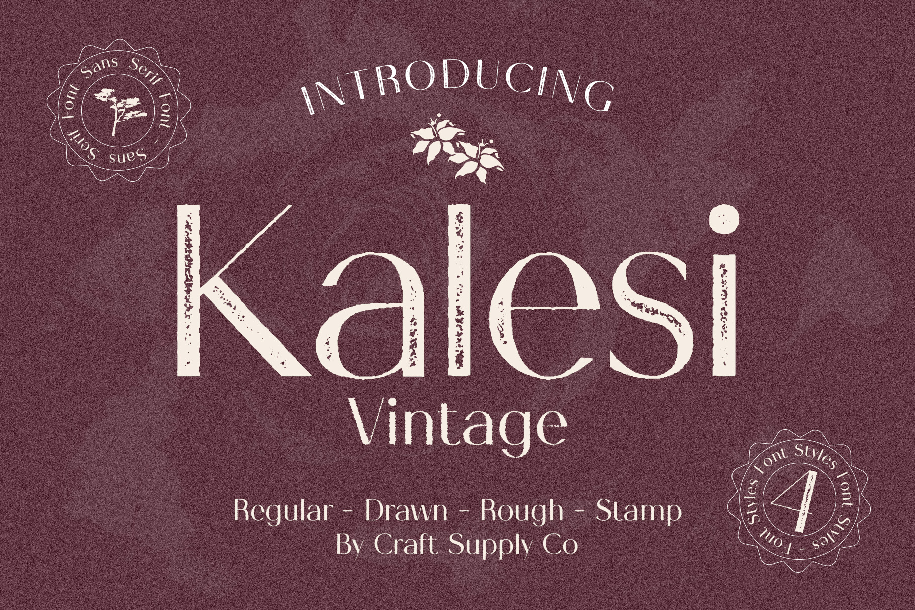 Kalesi Vintage: Rustic Appeal and Timeless Elegance Font - Craft Supply Co