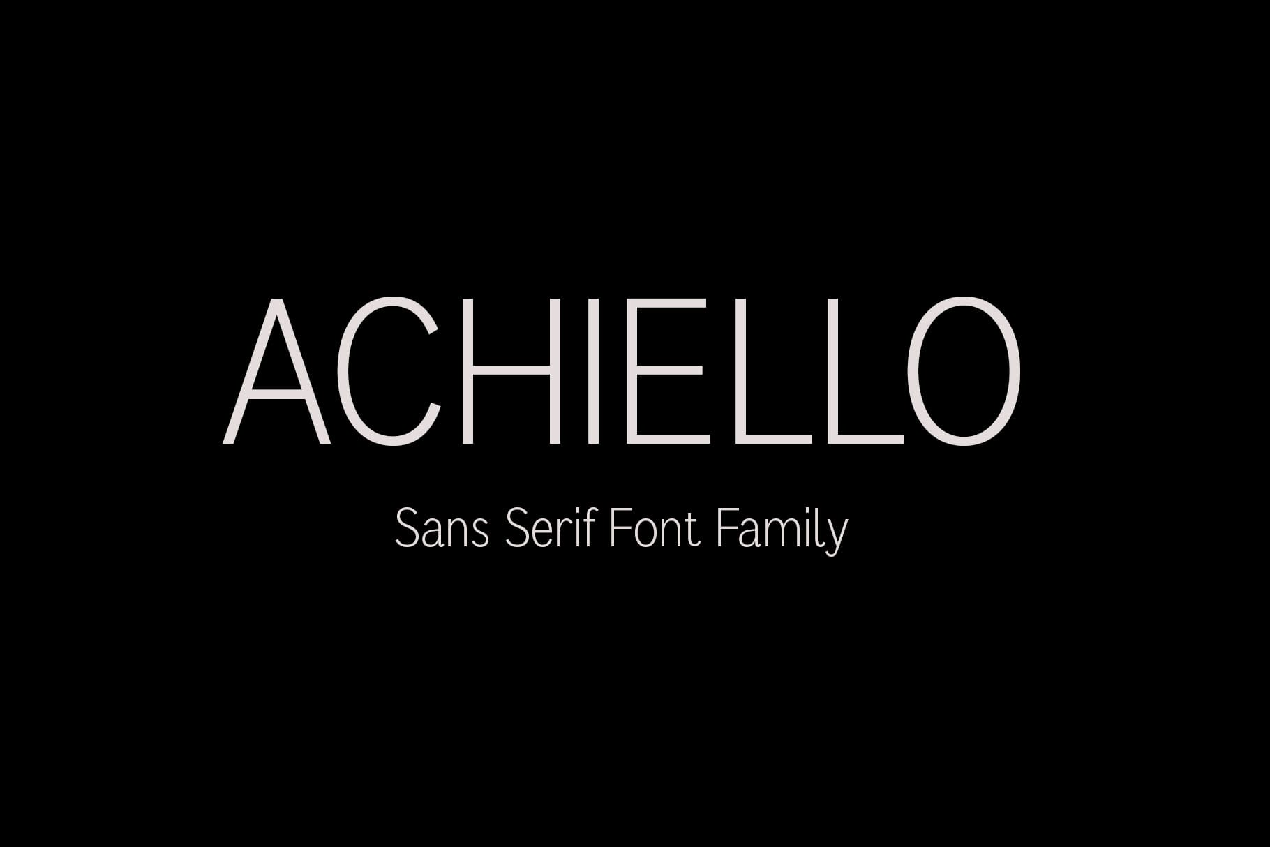 Achiello Font: Mastering the Art of Humanist Sans Serif - Craft Supply Co