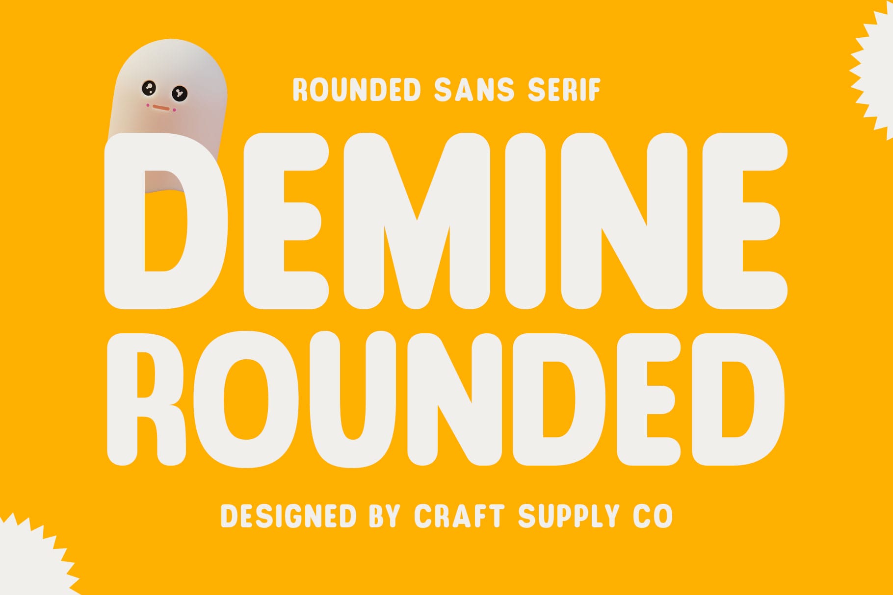 Demine Rounded: Playful Vibes in Bold Sans Serif Typography - Craft Supply Co