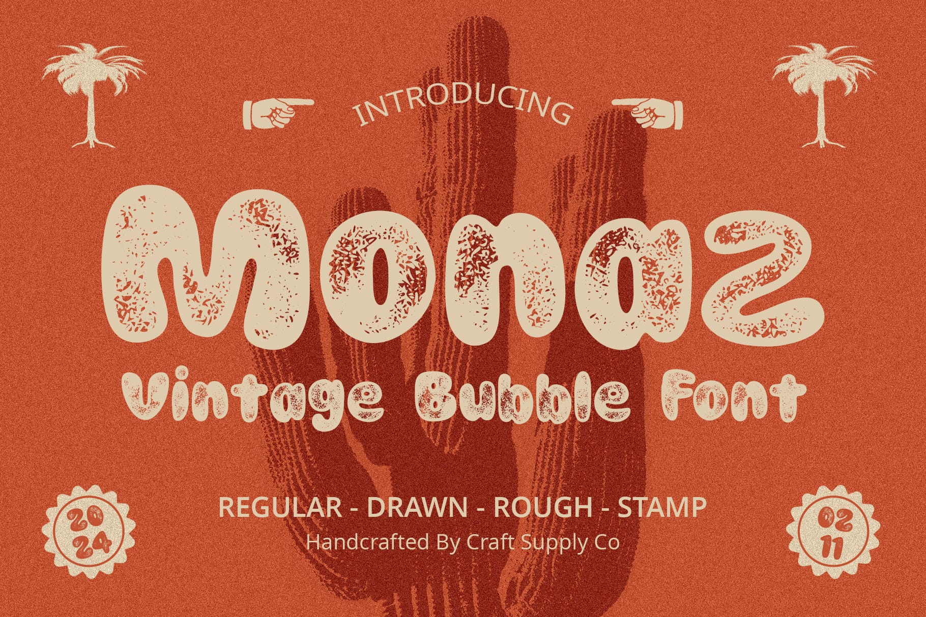 Monaz Vintage: Retro-Inspired Display Typeface - Craft Supply Co