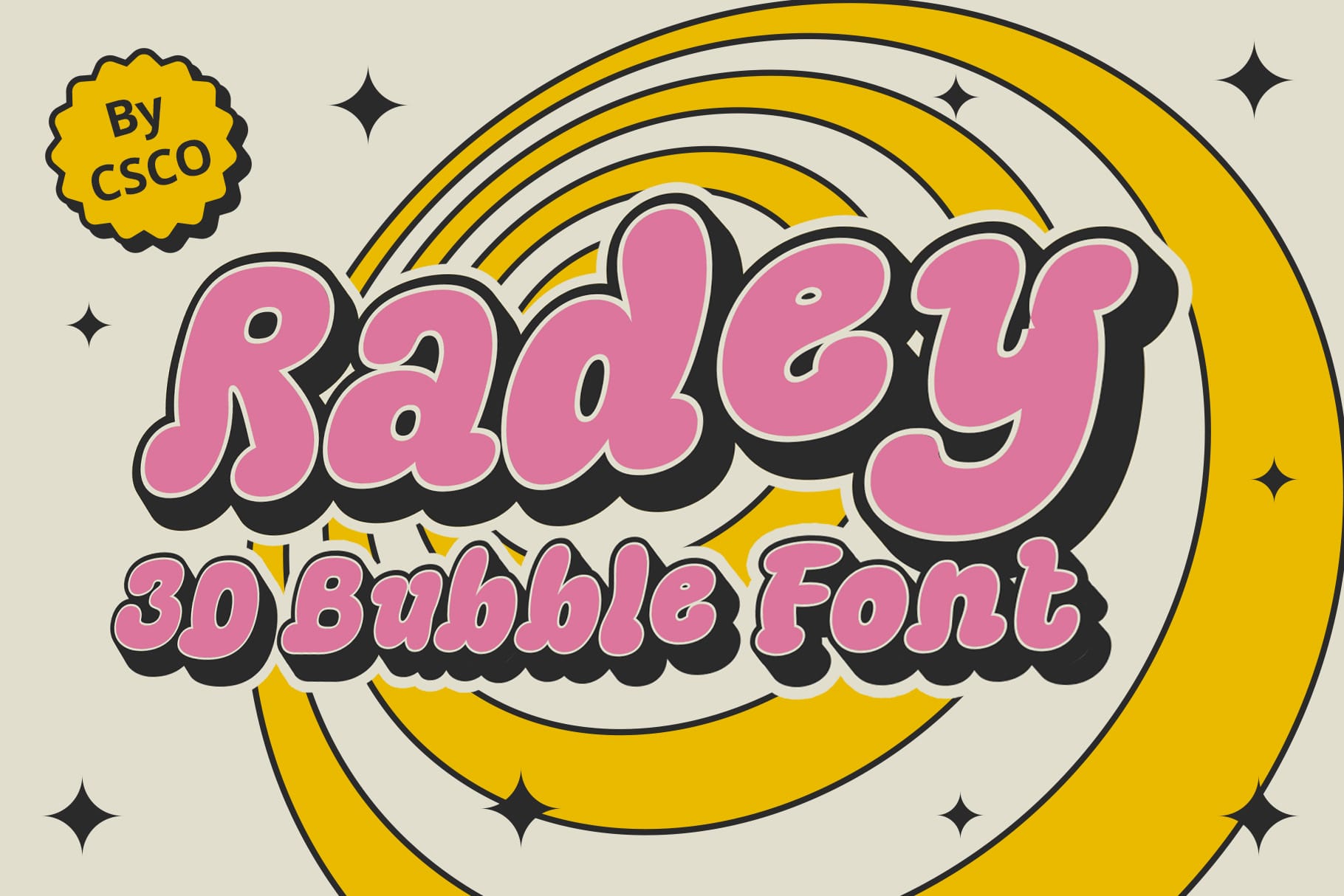 Radey 3D: Playful Bubble Display Font for Impactful Designs - Craft ...