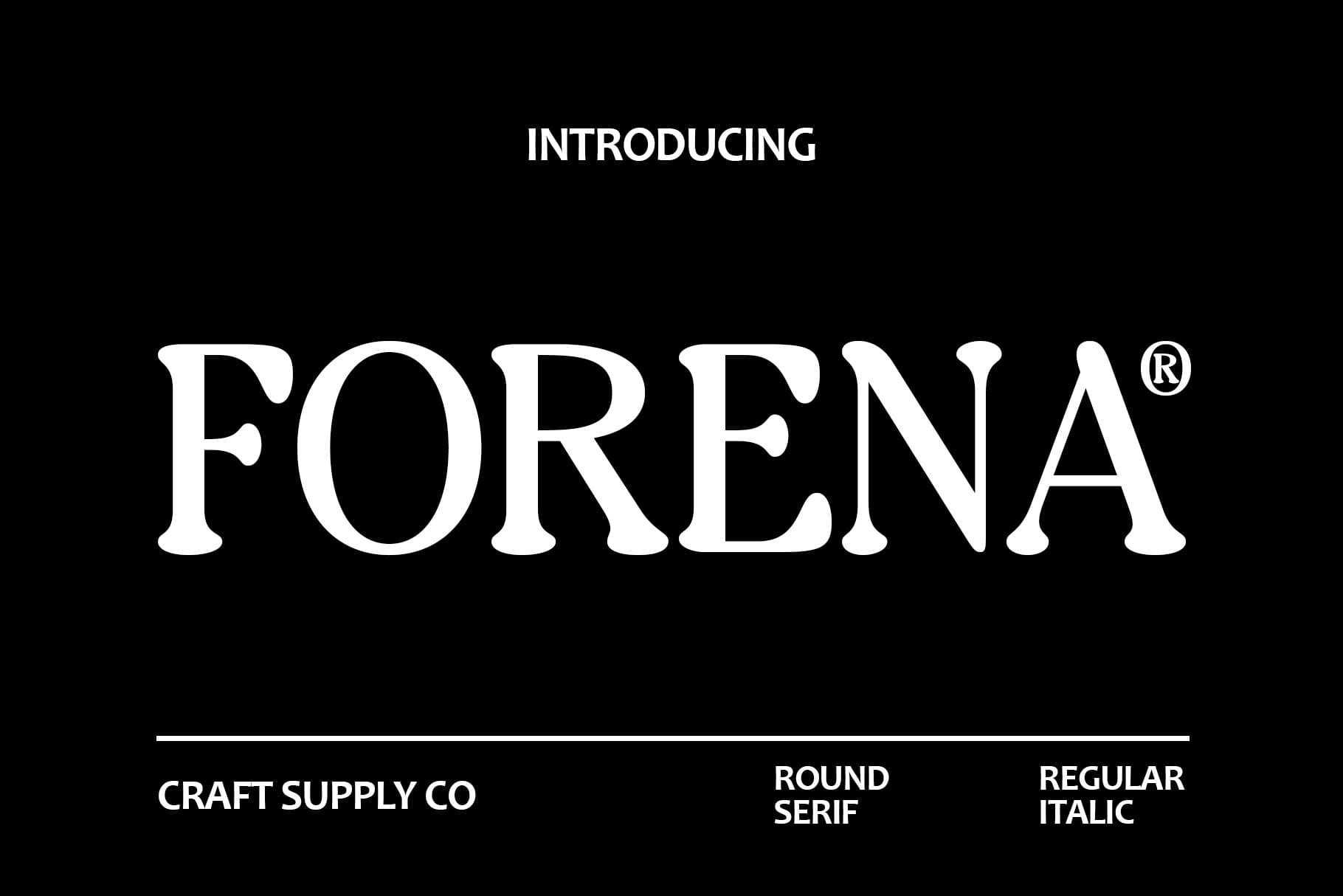 Forena Round Serif: Elevating Modern Elegance - Craft Supply Co
