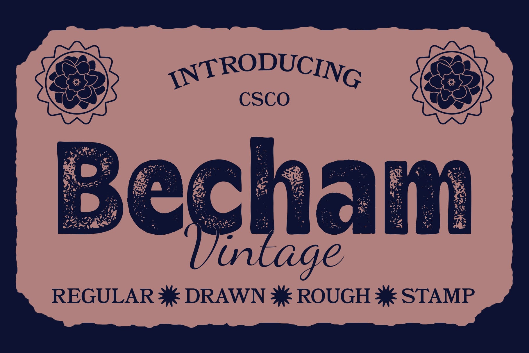 Becham Vintage: Bold & Versatile Typeface - Craft Supply Co