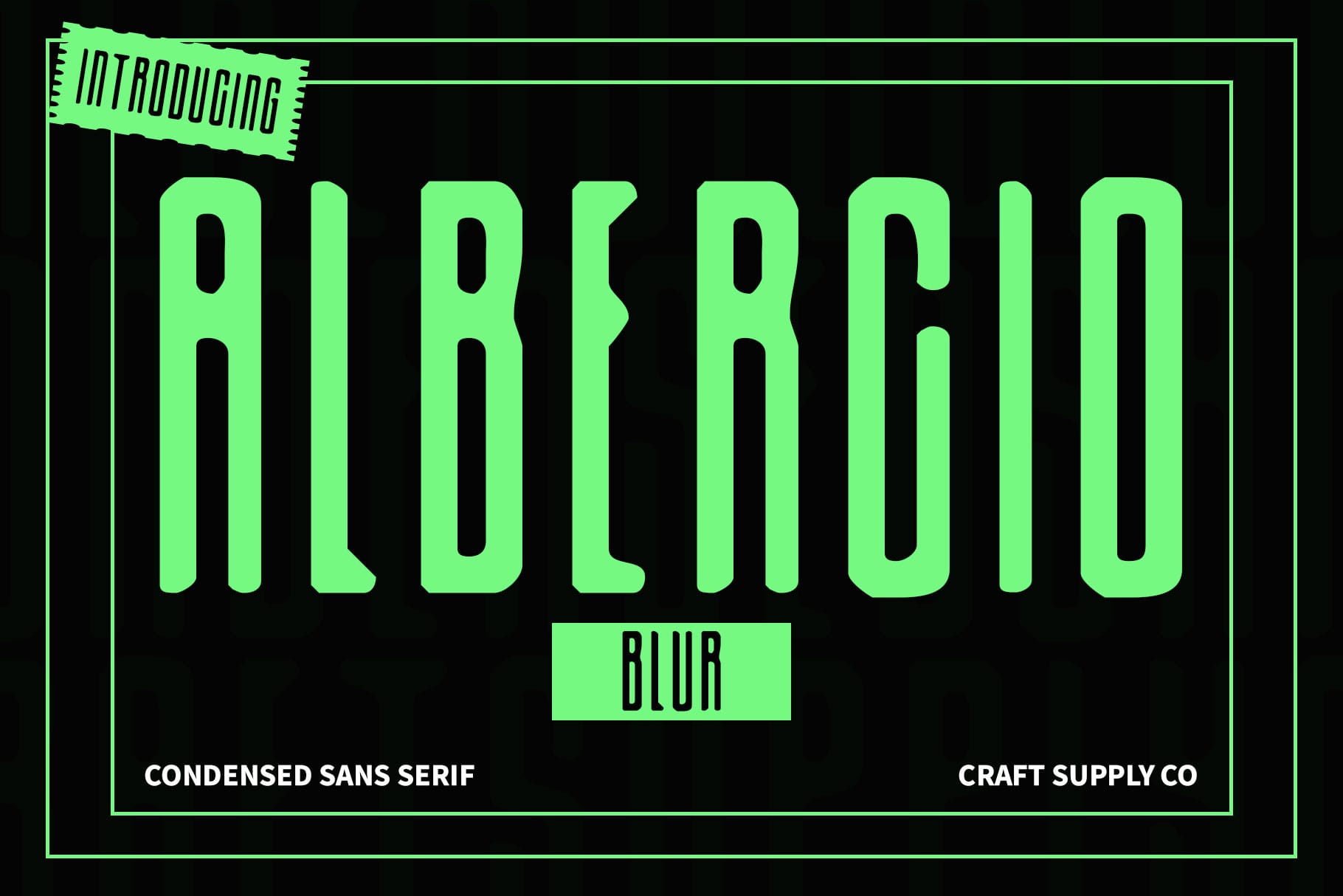 Albercio Blur: Modern Blurred Sans Serif Font - Craft Supply Co