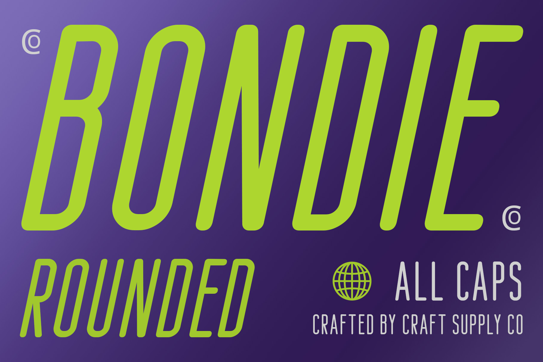 Bondie Rounded: Sleek Modern Typeface - Craft Supply Co
