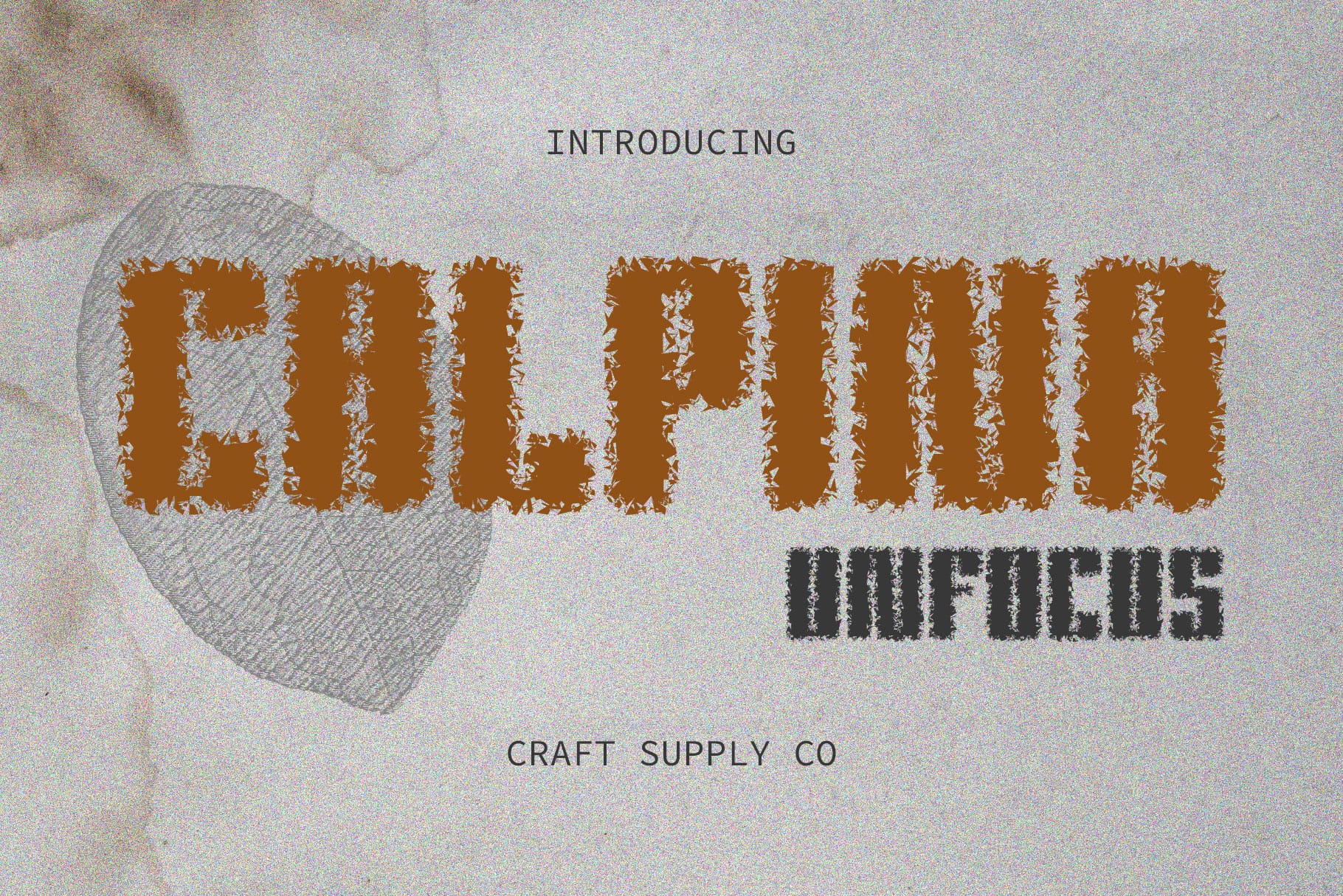 Calpina Unfocus: Bold and Boxy Display Font - Craft Supply Co