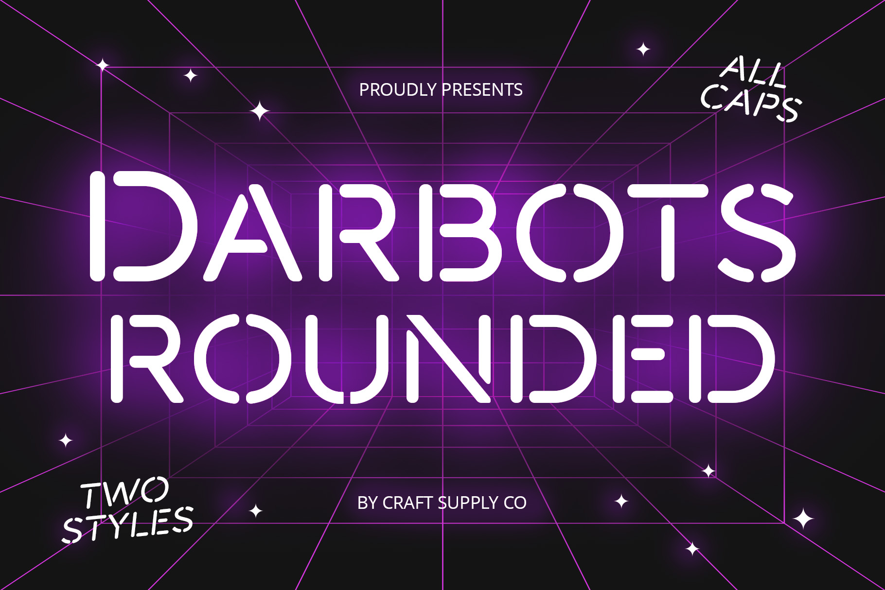 Darbots Rounded: Sleek Modern Stencil Font - Craft Supply Co