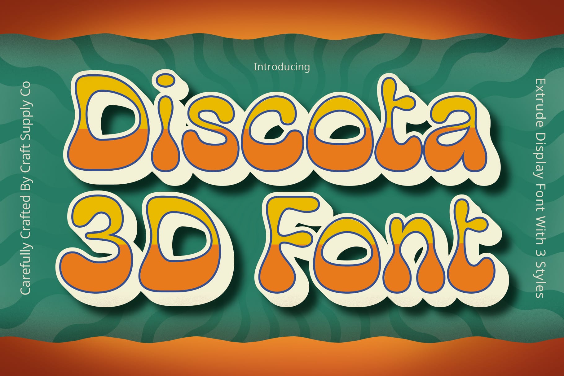 Discota 3D: Retro Bubble Font with Dynamic Effects - Craft Supply Co