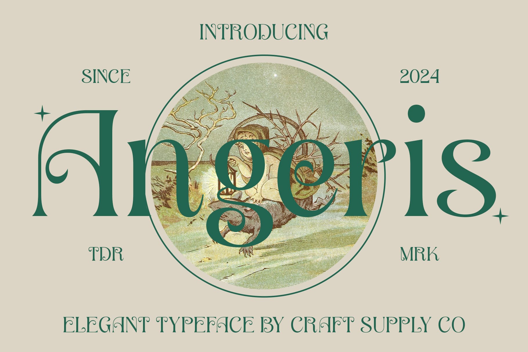 Angeris: Retro Elegance in Serif Font - Craft Supply Co