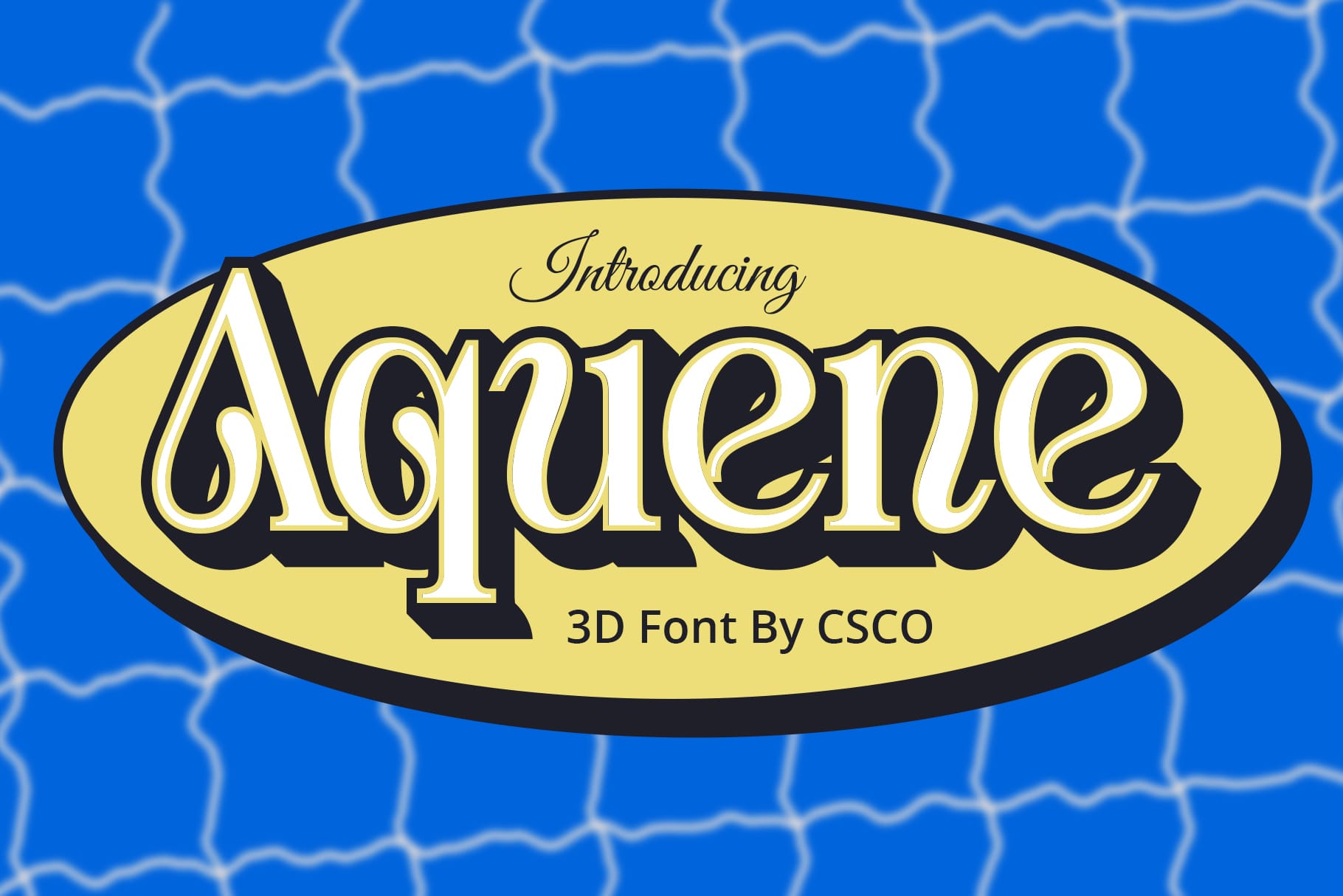 Revive Retro-Funky Charm with Aquene 3D Typeface - Craft Supply Co