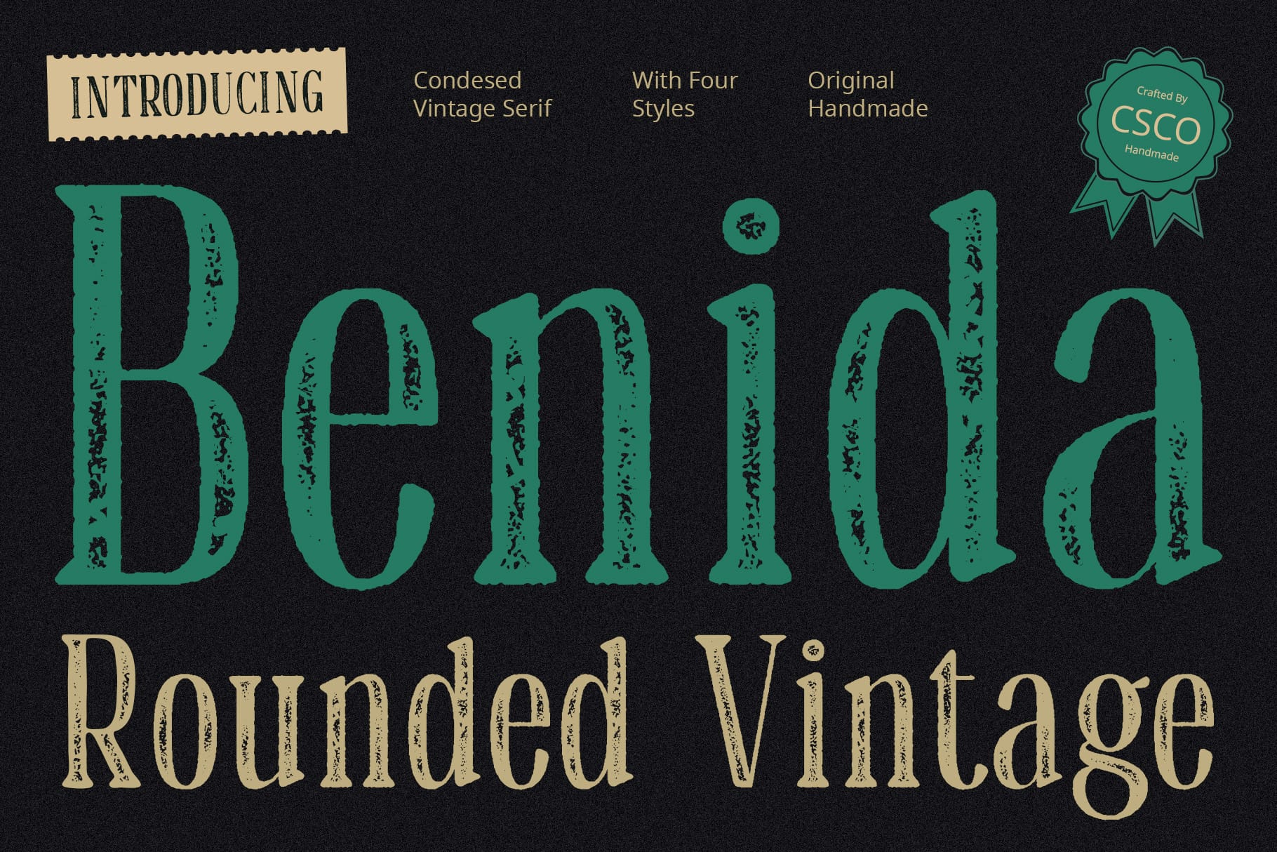 Embrace Vintage Elegance with Benida Rounded Vintage Typeface - Craft ...