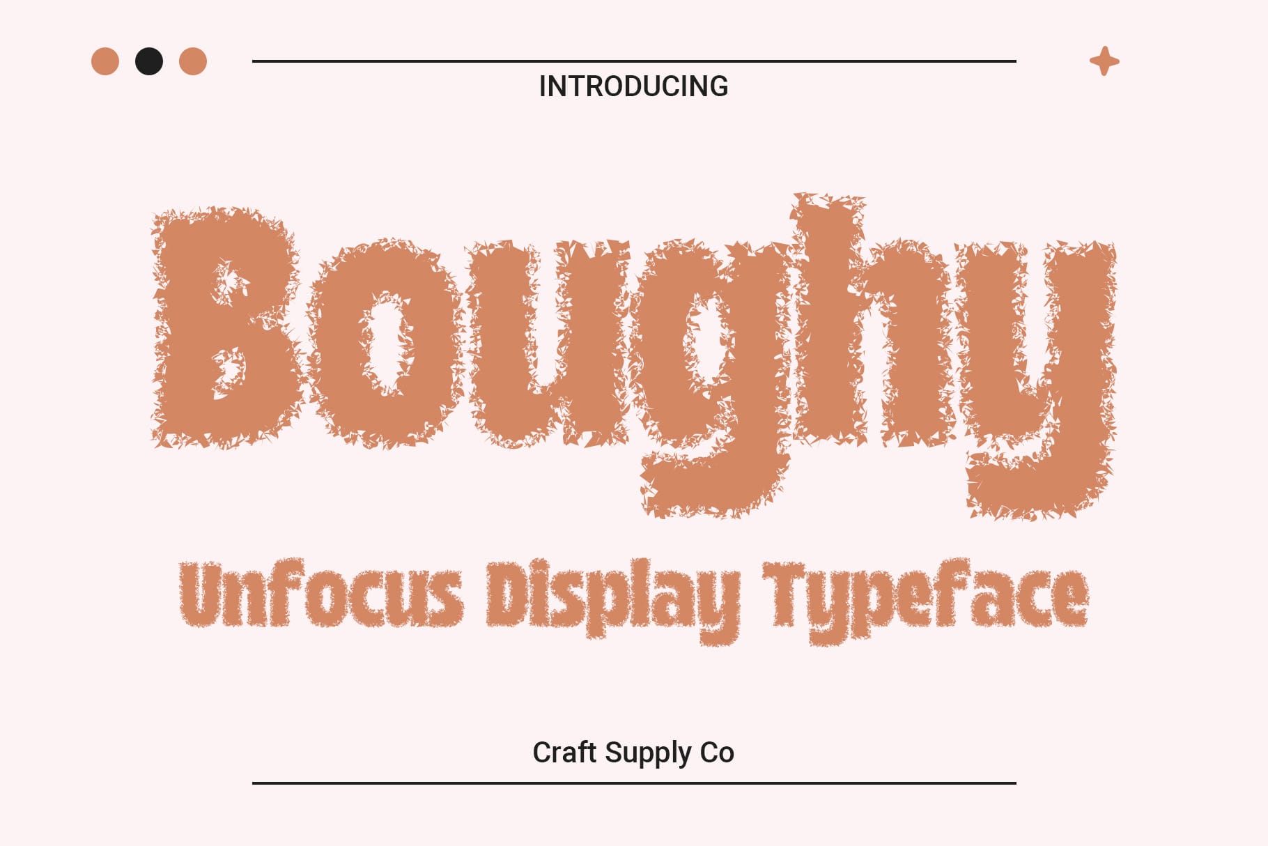 Boughy Unfocus bold dynamic display typography - Craft Supply Co