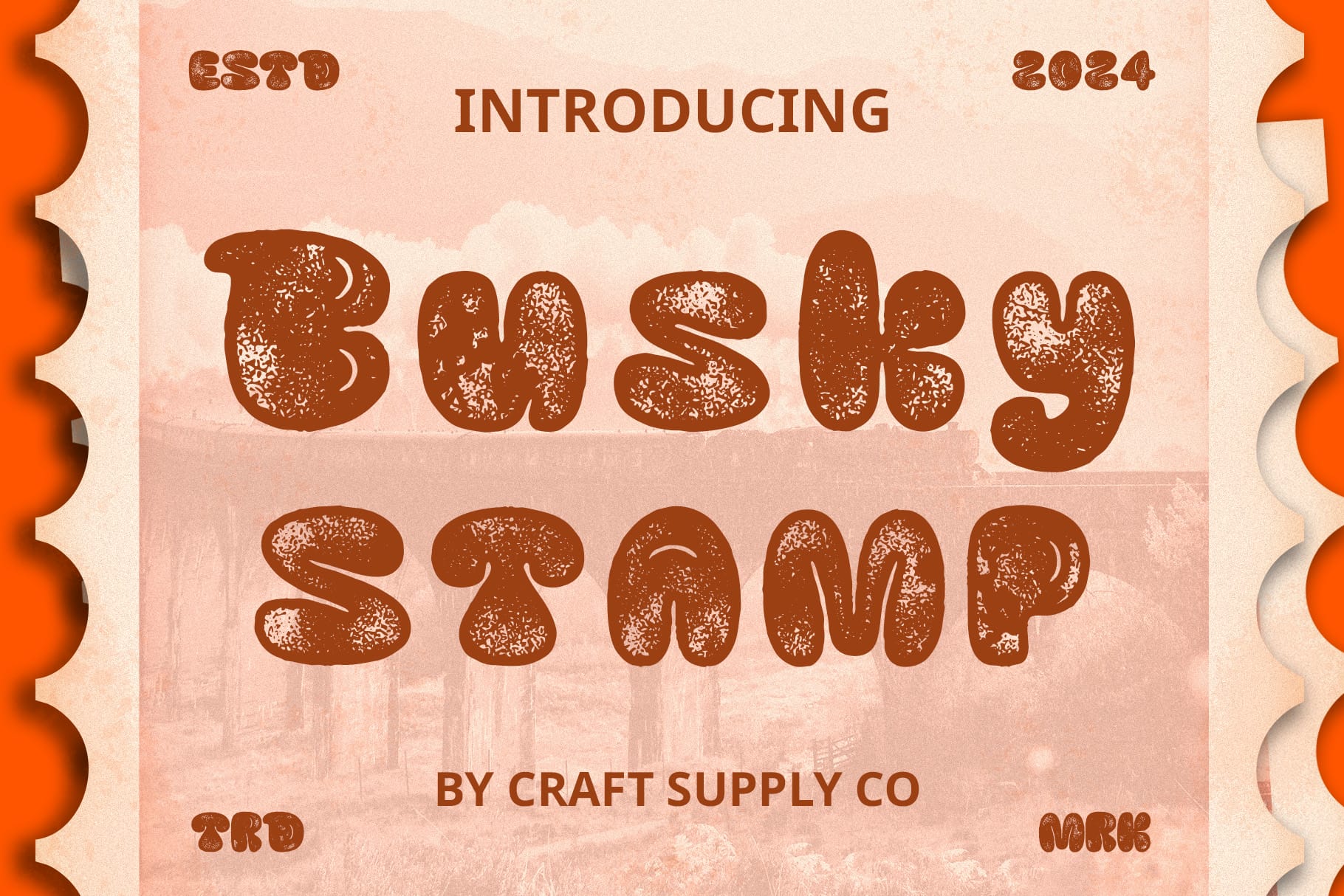 Busky Stamp vibrant bubble display font - Craft Supply Co