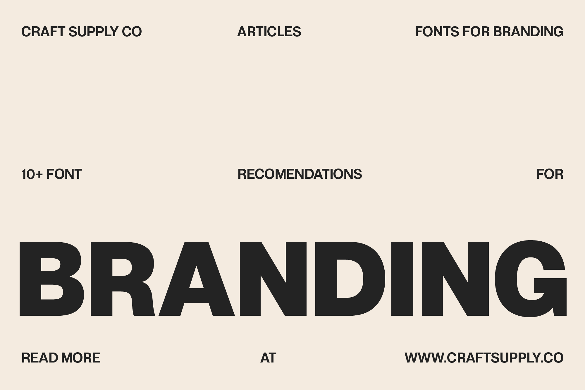 10+ Font Recomendations for Branding - Craft Supply Co
