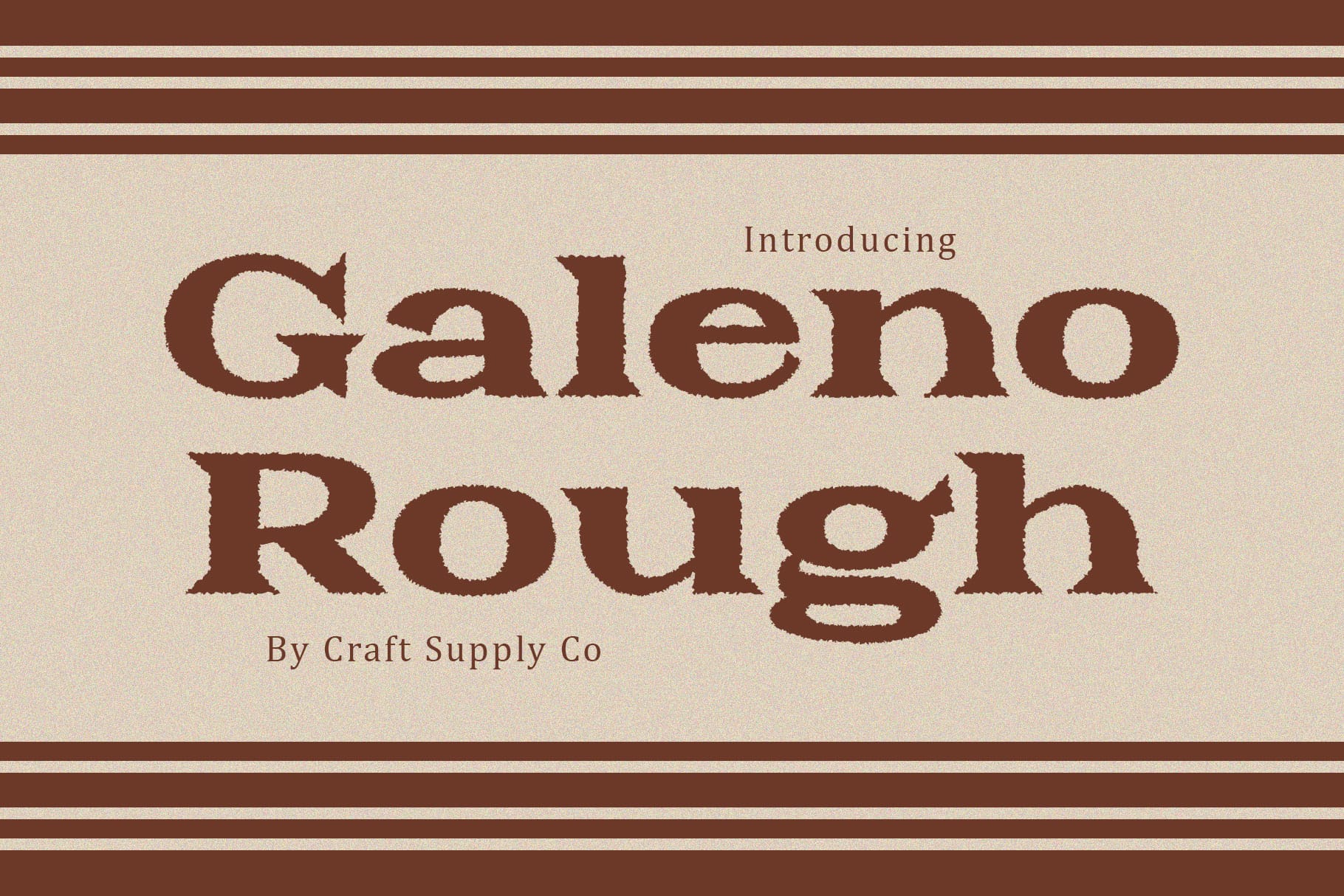 Galeno Rough bold textured font - Craft Supply Co