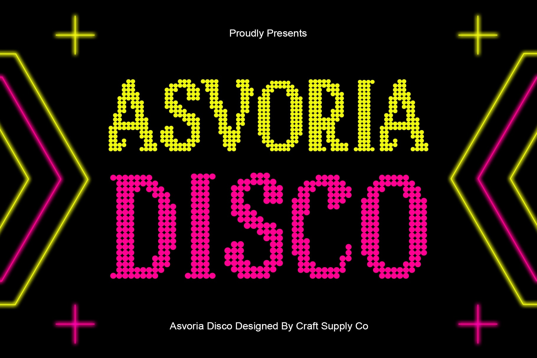 Asvoria Disco classic serif with disco flair - Craft Supply Co