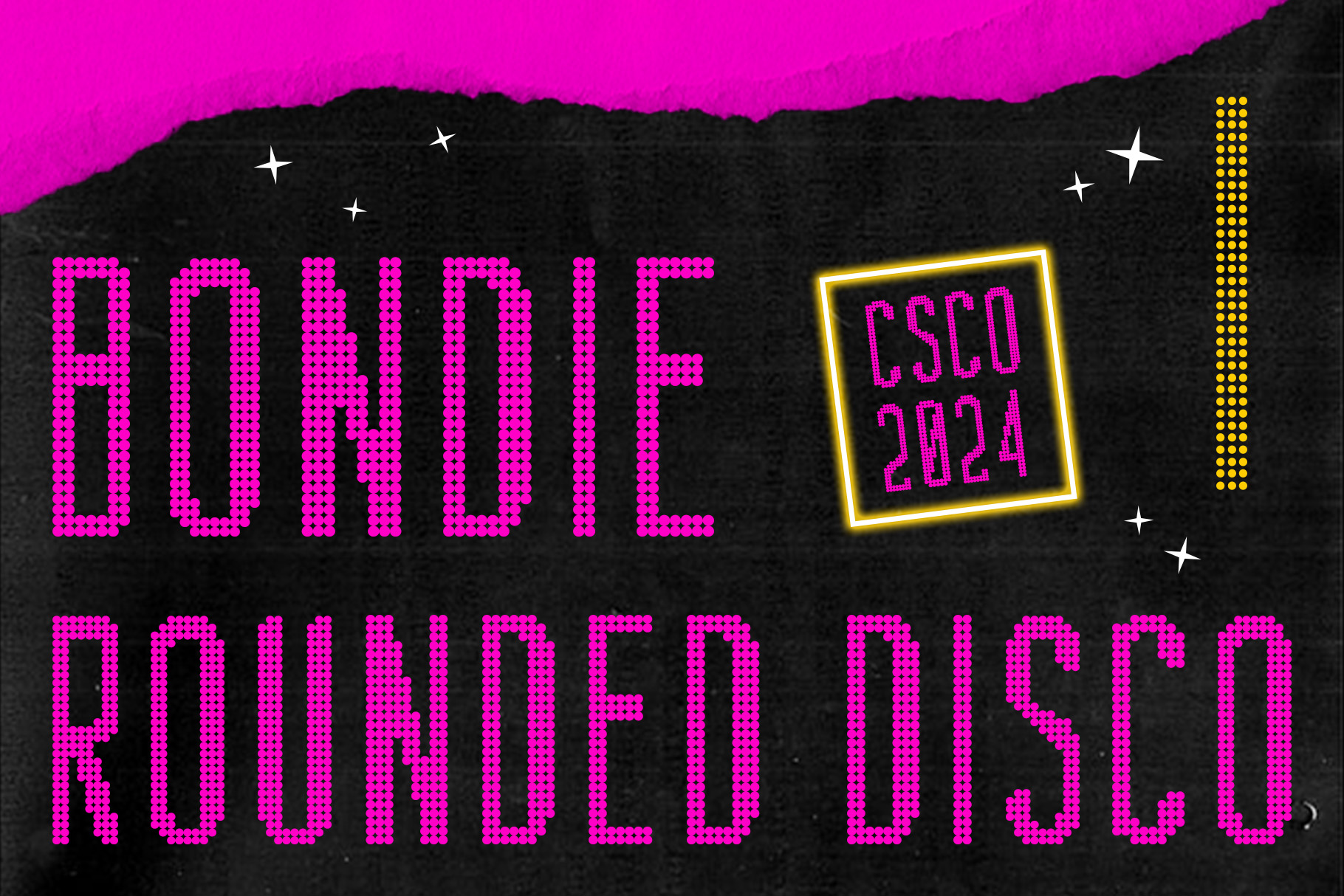Bondie Rounded Disco groovy display typeface - Craft Supply Co