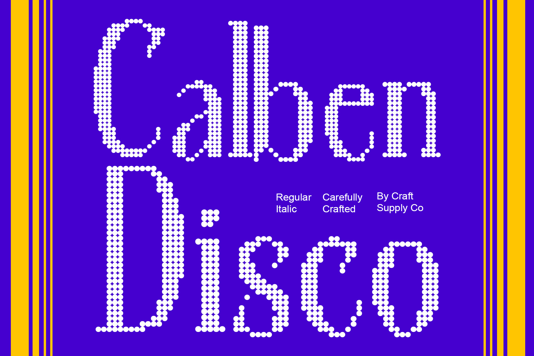 Calben Disco contemporary condensed serif with dot style effects ...