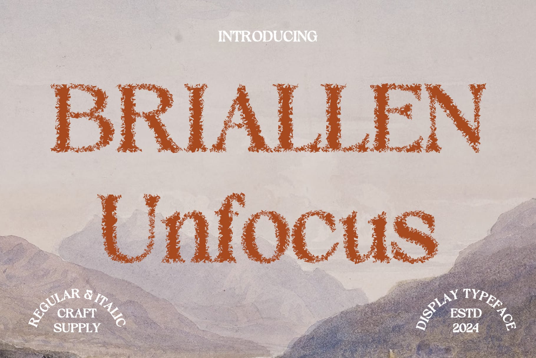 Briallen Unfocus bold serif display typography - Craft Supply Co
