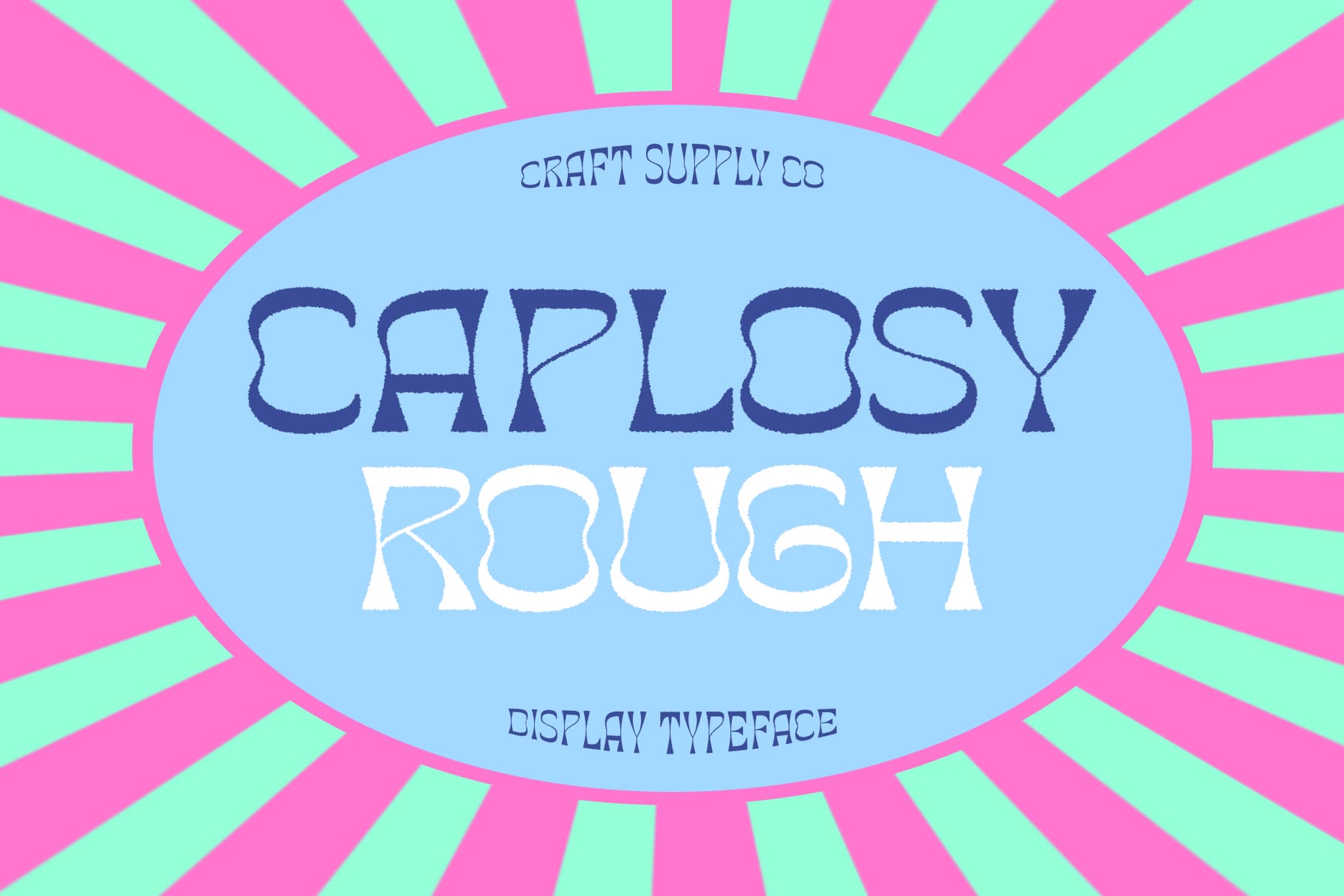 Caplosy Rough Font: Modern Psychedelic Display Typeface - Craft Supply Co
