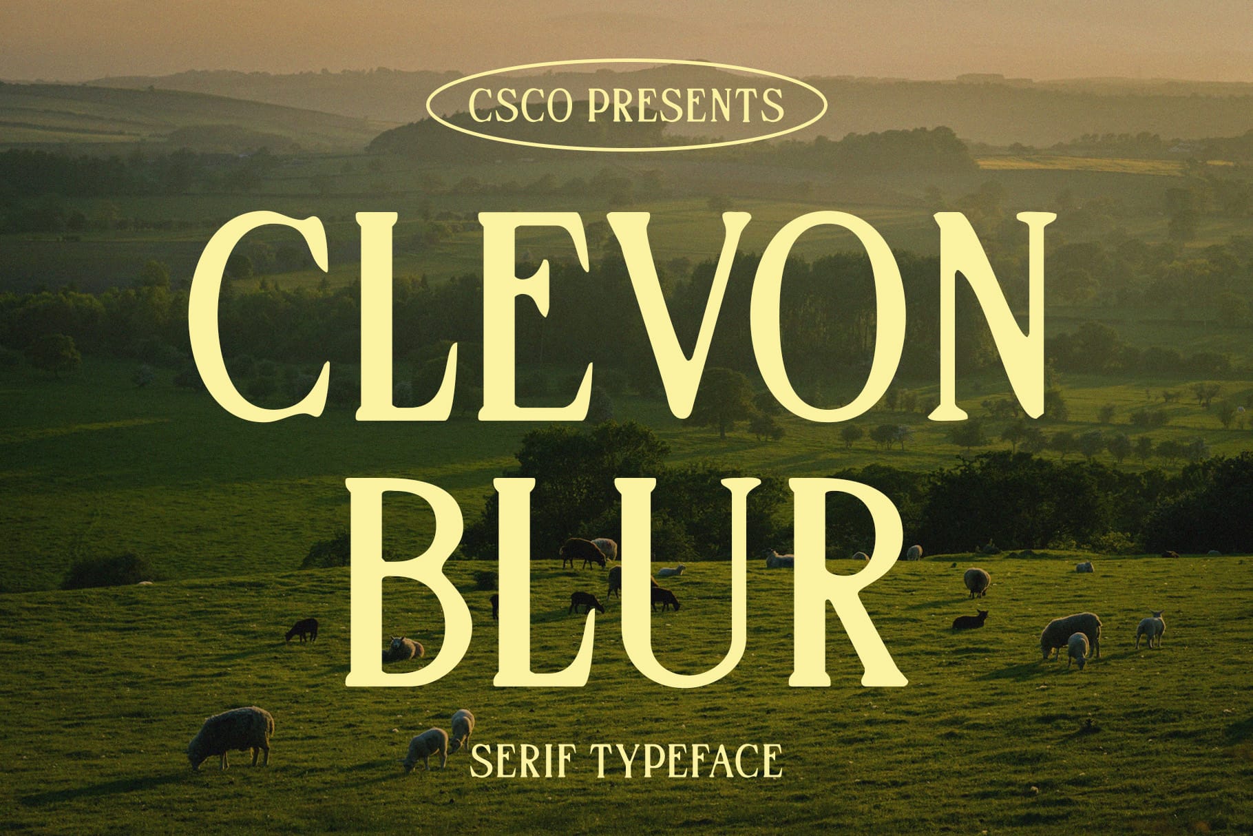 Clevon Blur Font: Retro Elegance with a Blurred Twist - Craft Supply Co
