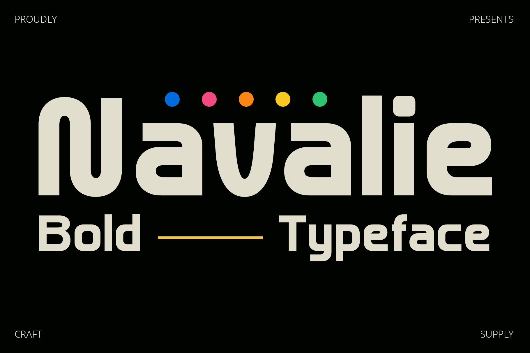 Navalie Bold Sans Serif Font: Retro Boldness Redefined- Craft Supply Co