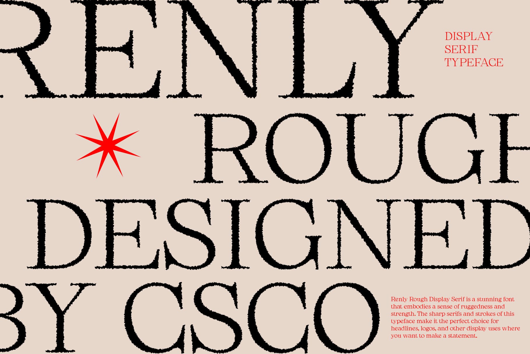 Renly Rough Font: Modern Elegance with Raw Texture - Craft Supply Co