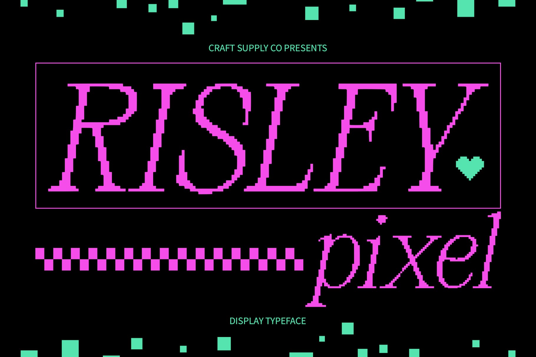 Risley Pixel Elegant Serif Font with Modern Pixelated Twist - Craft ...