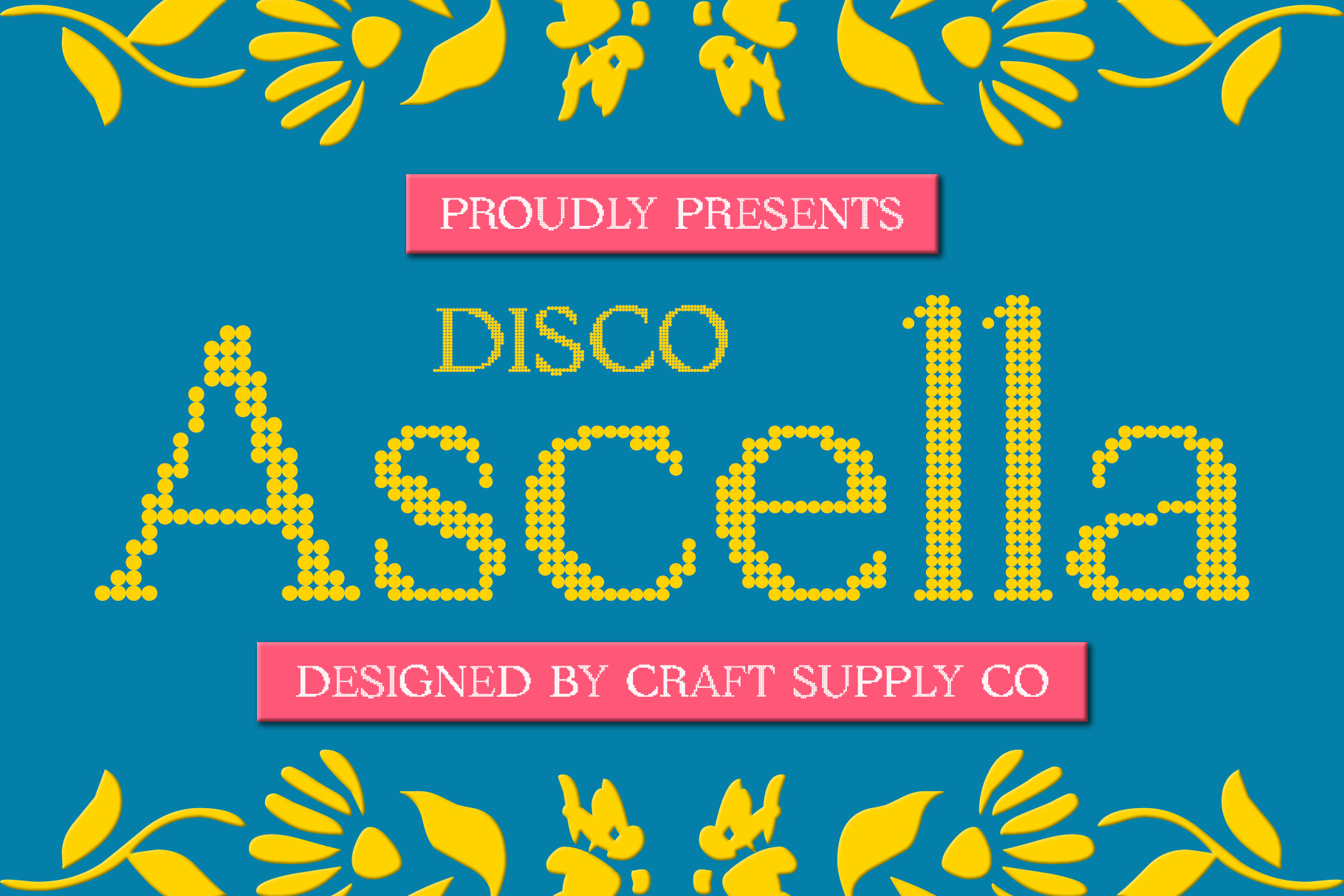 Ascella Disco groovy display typeface - Craft Supply Co