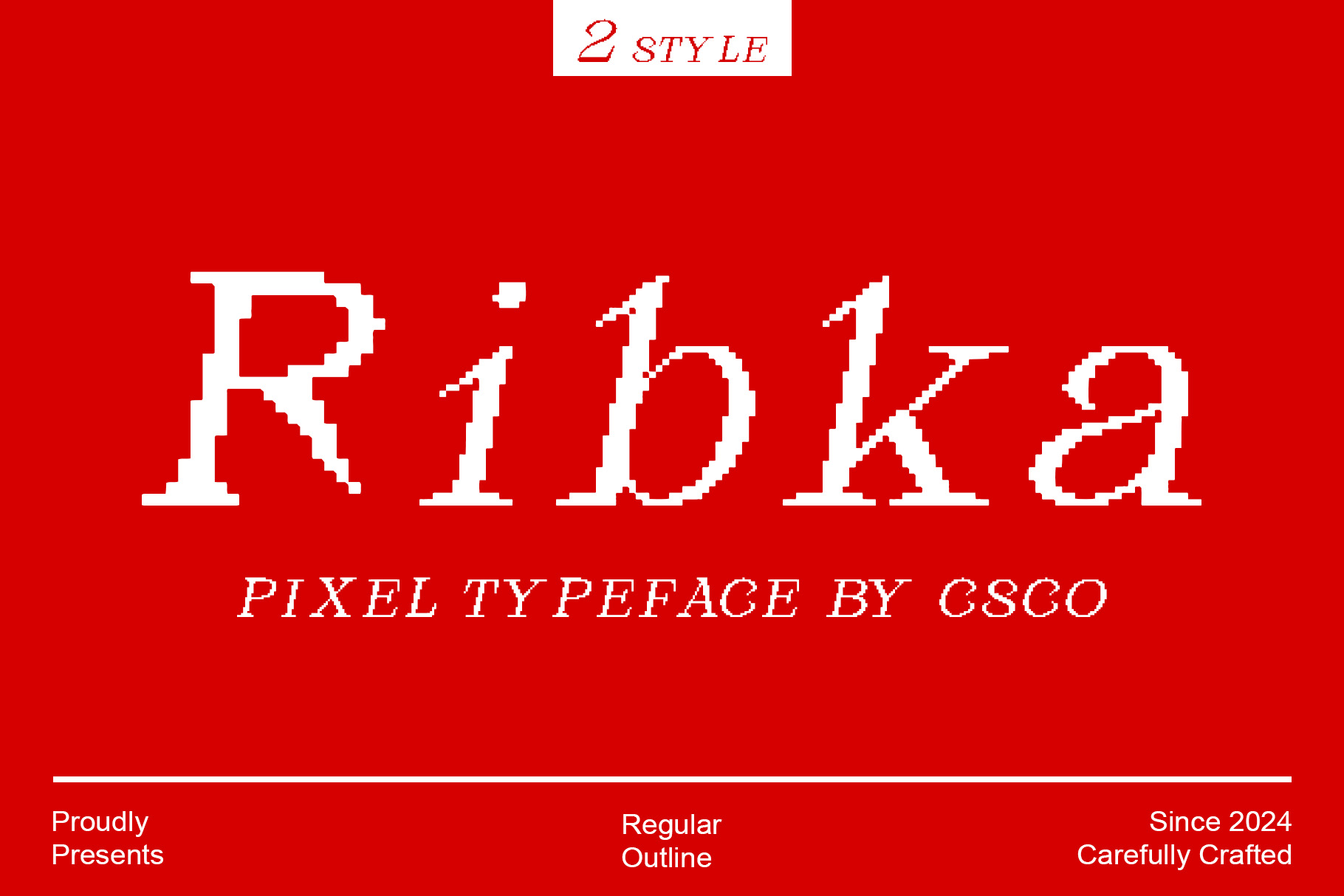 Ribka Pixel Font: Modern Serif Font with Pixel Charm - Craft Supply Co
