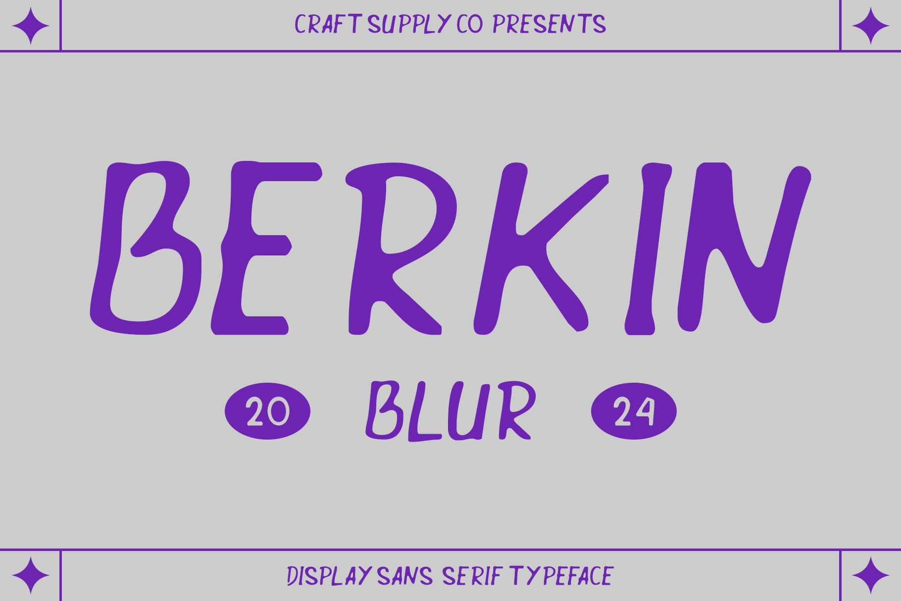 Berkin Blur Font: Fun and Creative Sans-Serif Display Font- Craft Supply Co