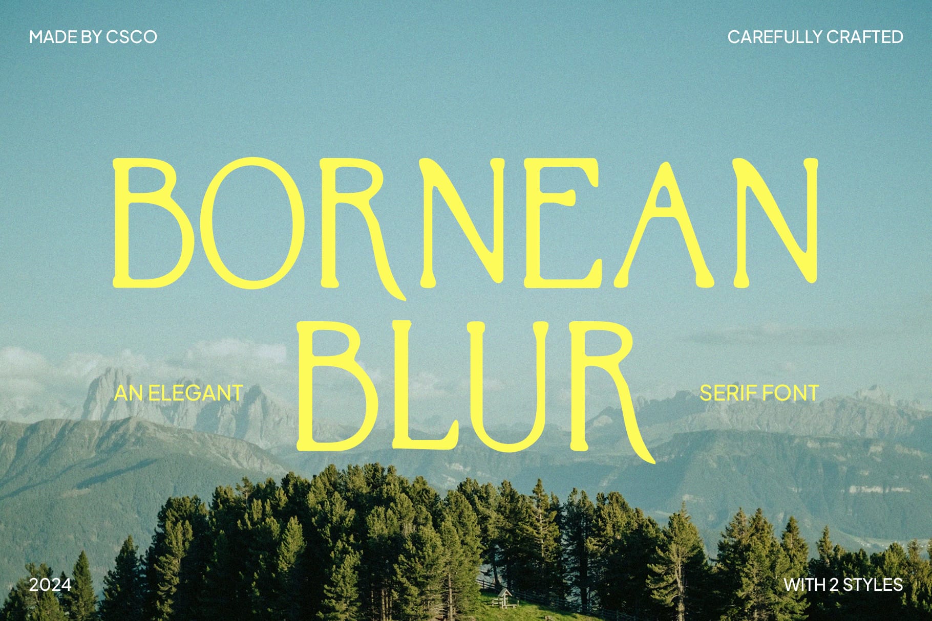 Bornean Blur: Modern Serif Font with Elegant Style and Blur Effect ...
