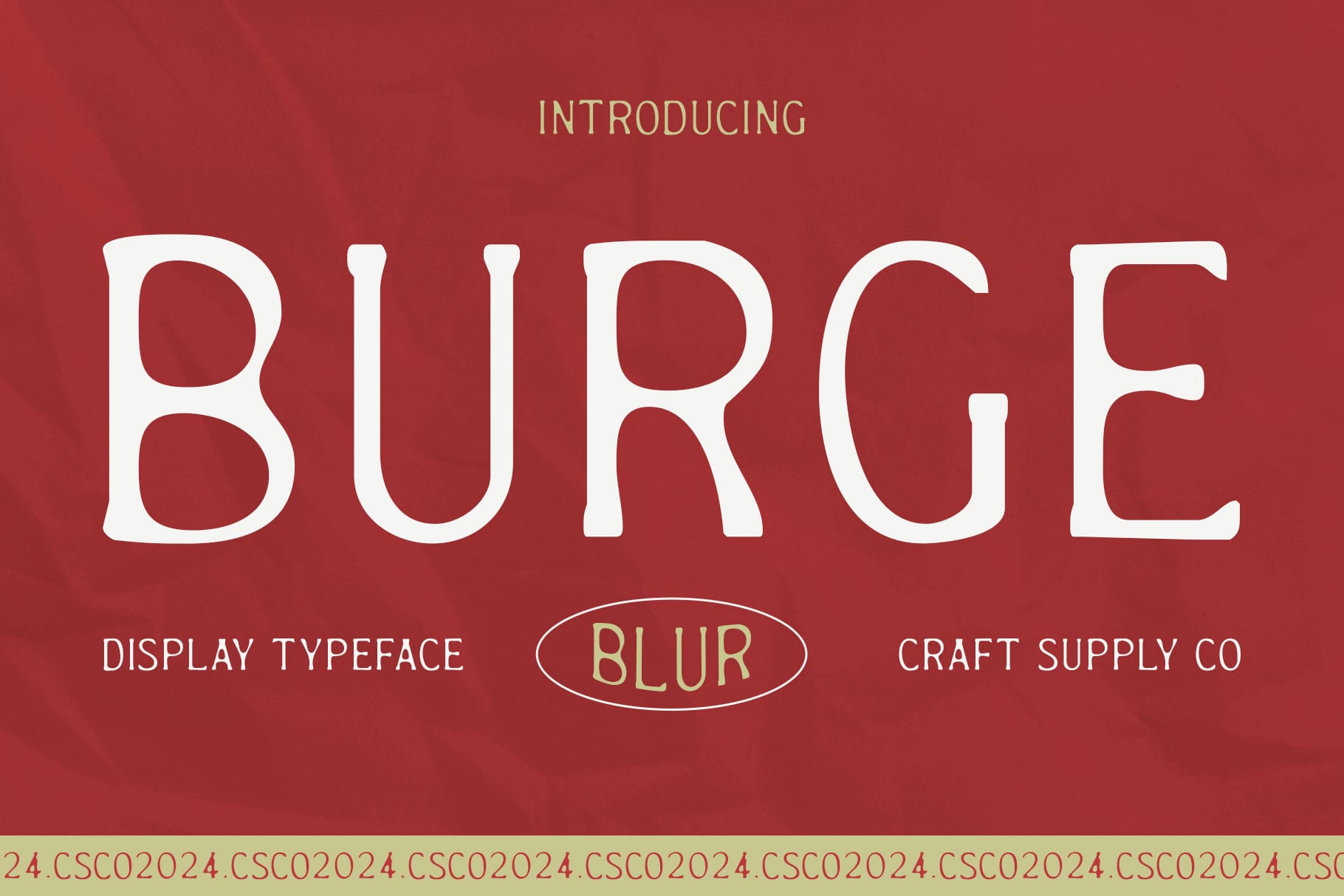 Burge Blur Font: Elegant Retro Serif Font with Blur Effect- Craft Supply Co
