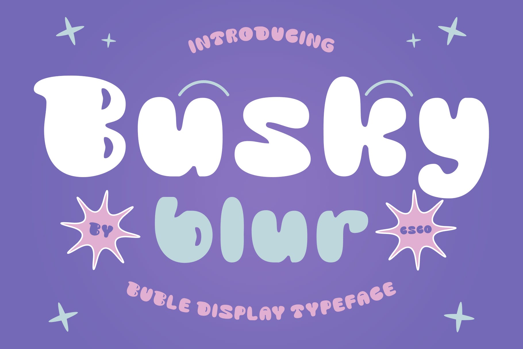 Busky Blur Font: Bold and Funky Display Font with Blur Effect- Craft ...