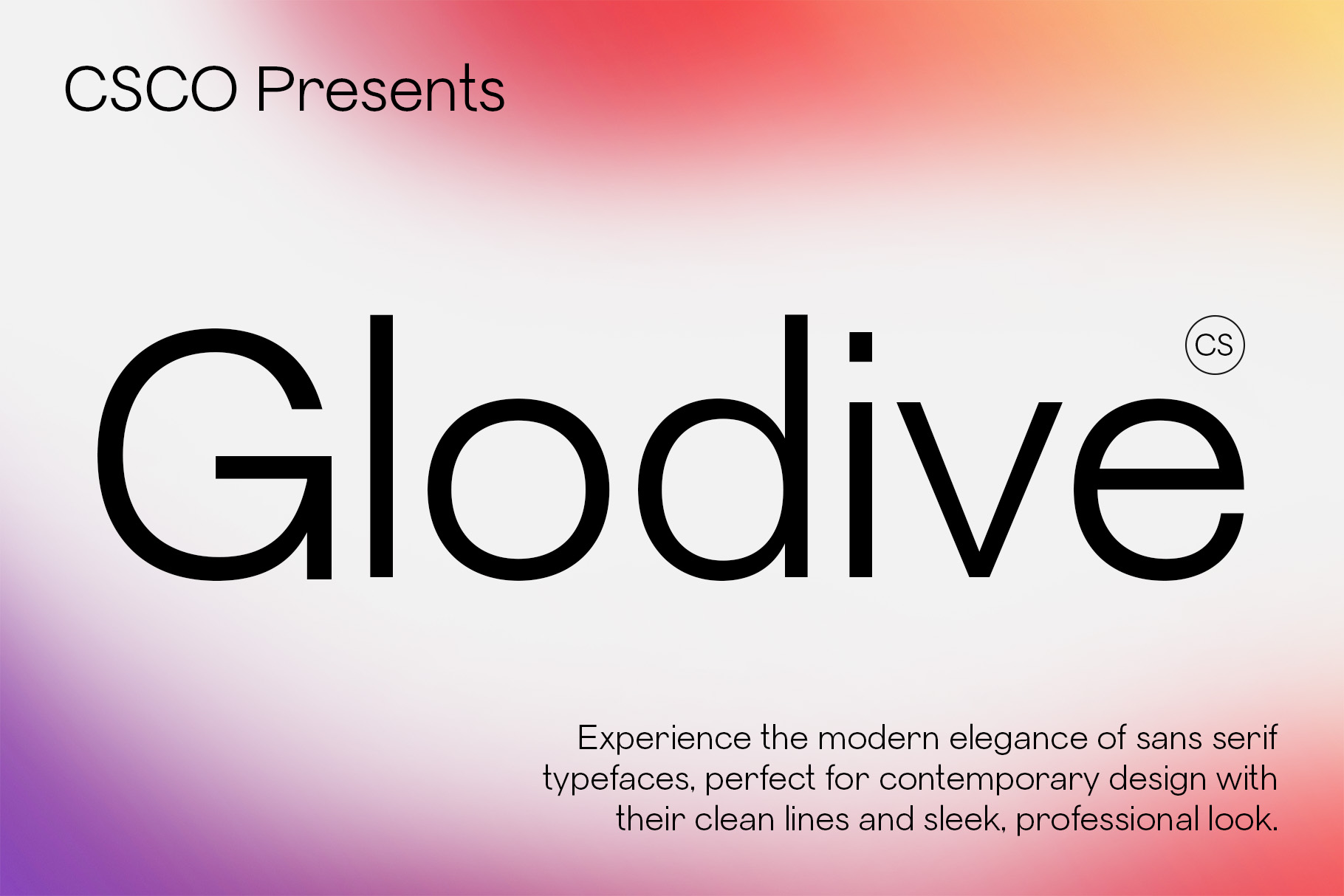 CS Glodive Font: Sleek and Professional Modern Font - Craft Supply Co