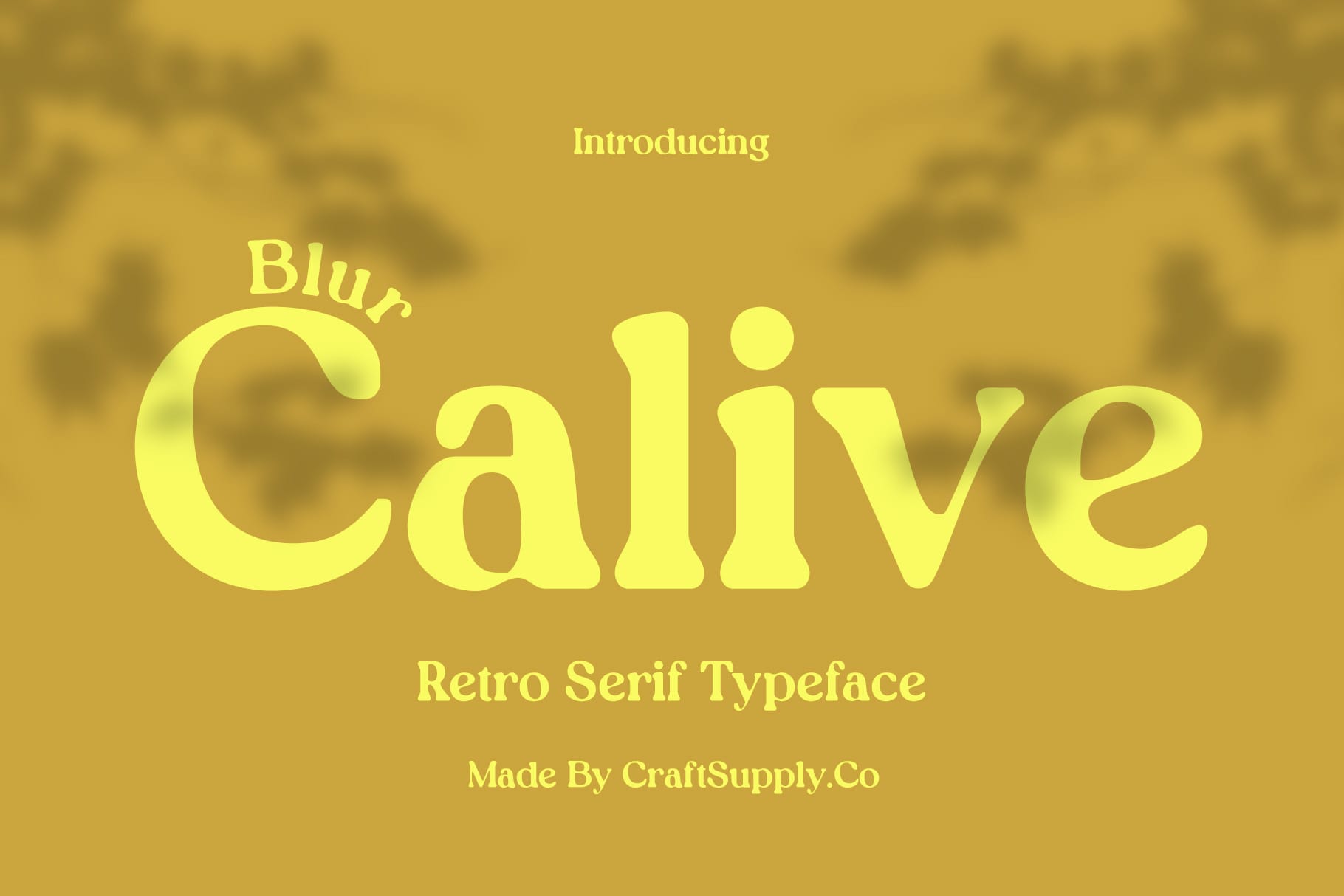 Calive Blur Font: Retro Serif Font with Blur Effect- Craft Supply Co