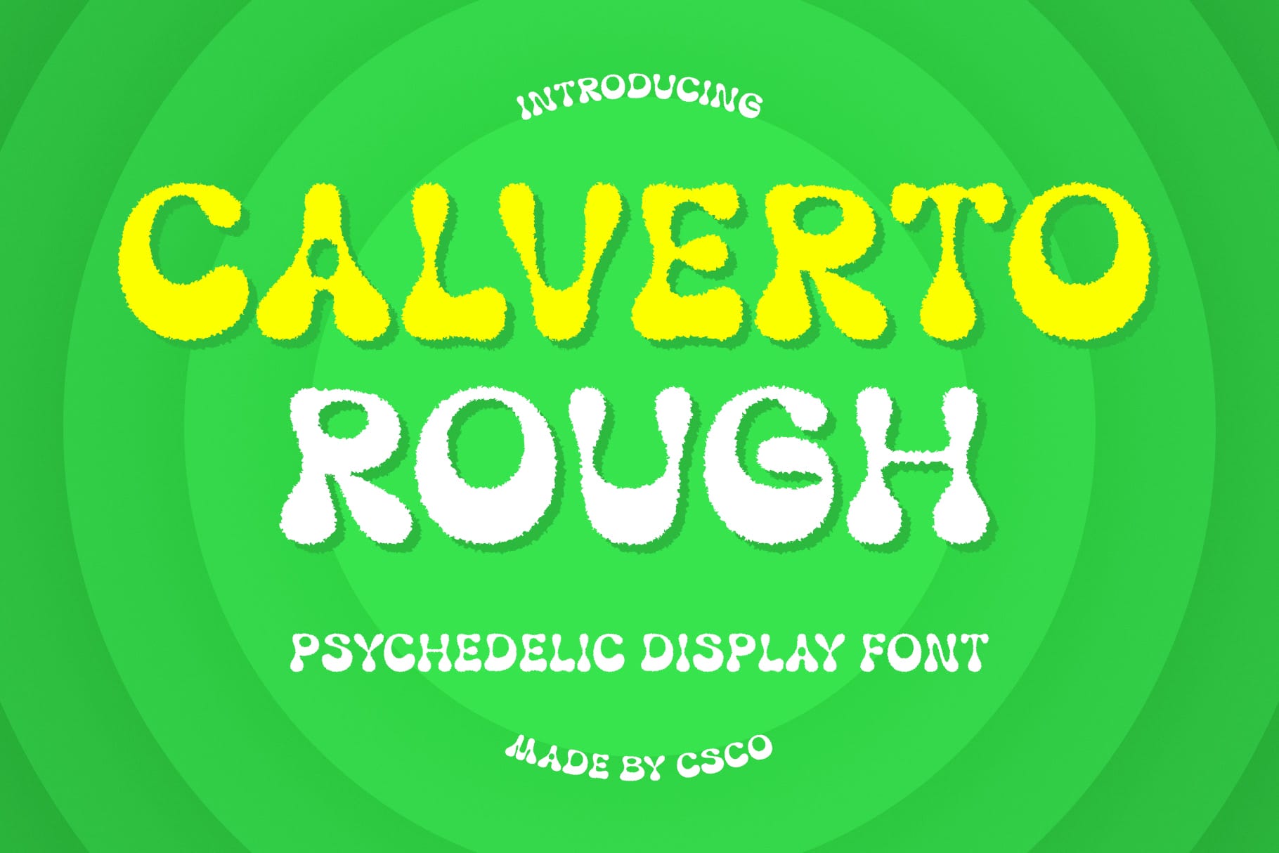 Calverto Rough Font: Psychedelic Retro with a Rough Twist - Craft Supply Co
