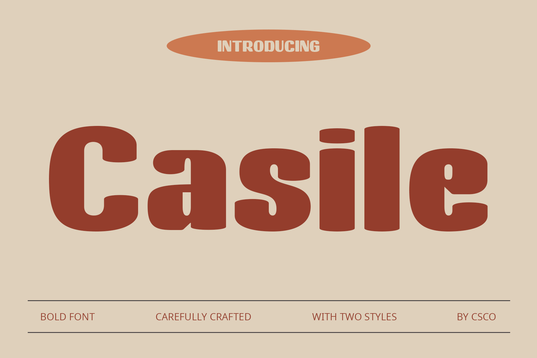 Casile Bold Font: Bold Retro Sans Serif Font with Striking Lines - Craft Supply Co